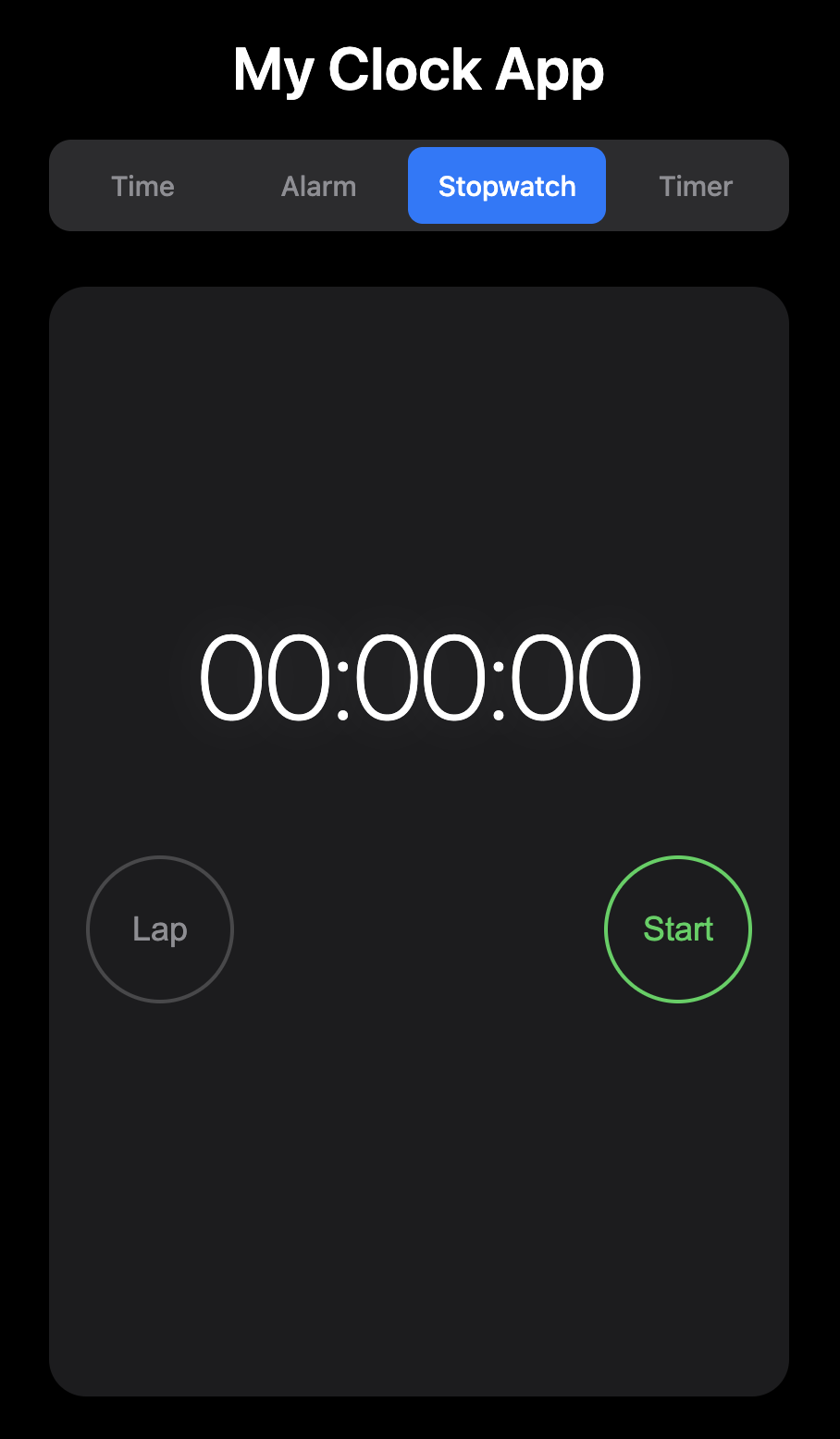 Precision Stopwatch - Lap Timer with Centisecond Accuracy | My Clock App
